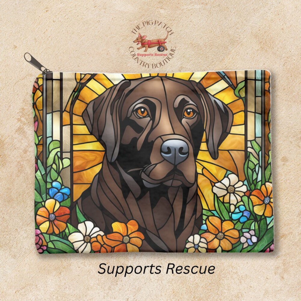 Stained Glass Chocolate Labrador Retriever Dog Makeup… - Gem